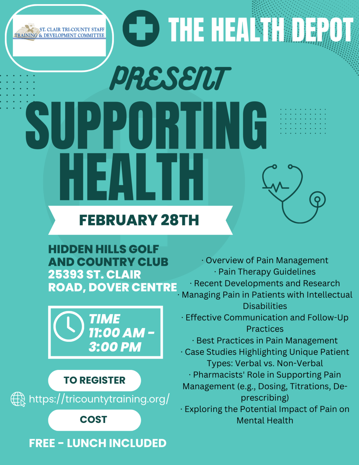 Supporting Health Tri County Training